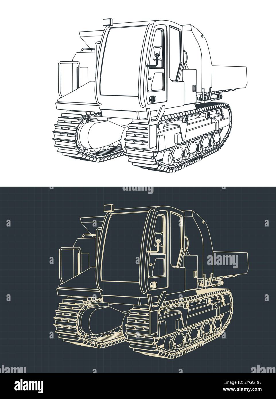 Rubber tracked vehicle Stock Vector Images - Alamy