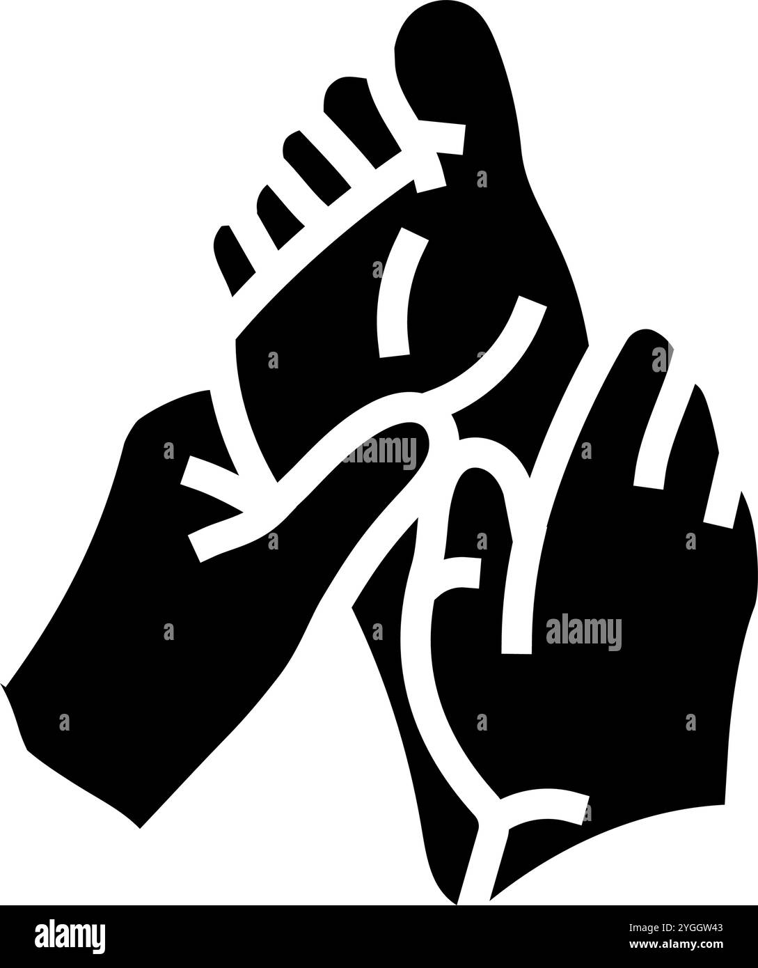 Reflexology feet illustration Black and White Stock Photos & Images - Alamy