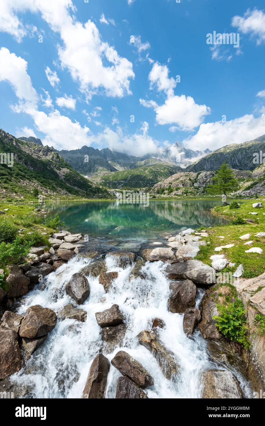 Lake Cornisello with its waterfall, a truly fascinating natural ...
