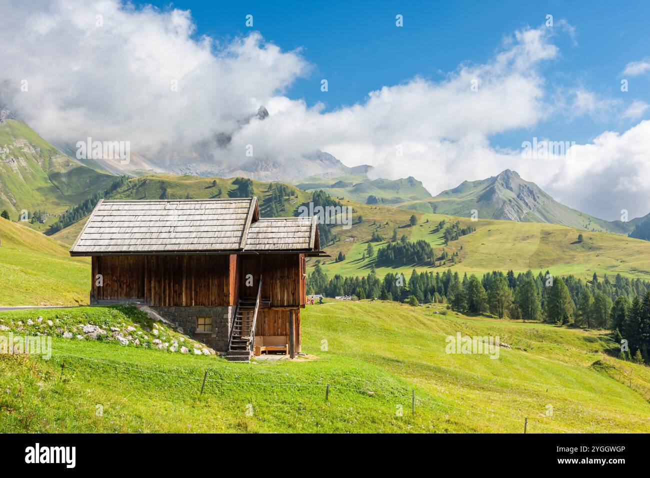 An old barn that later became a beautiful wooden cabin and a tourist ...
