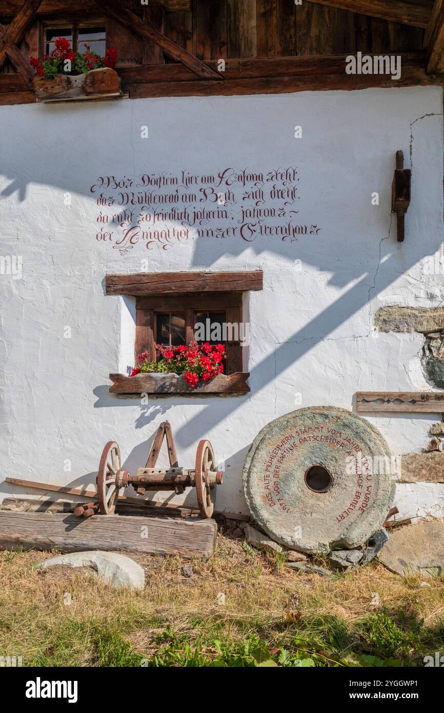 Detail of the ancient mill in the small hamlet of Slingia, municipality ...