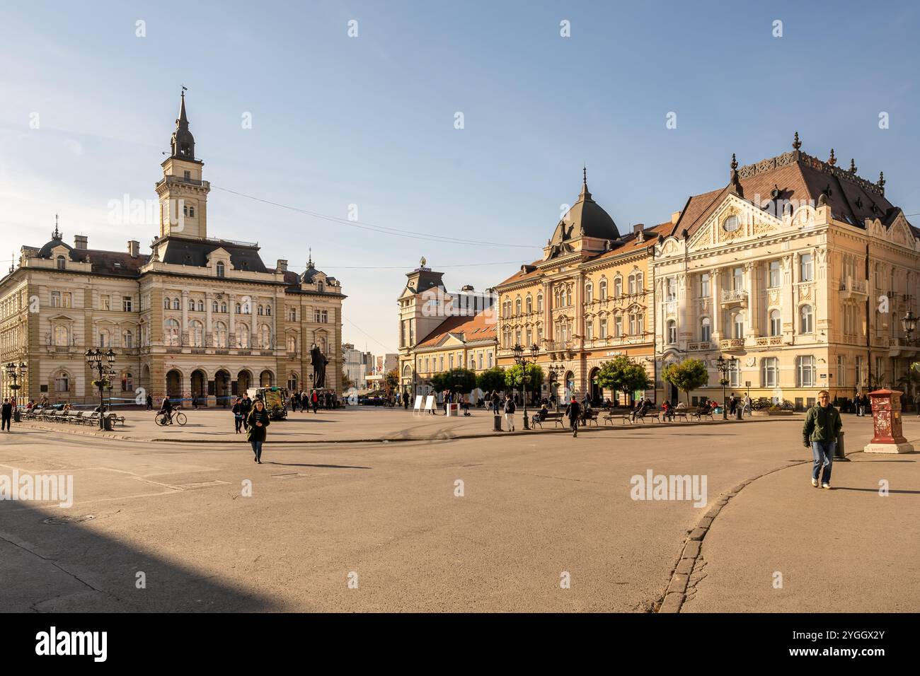 Novi Sad, Serbia - November 6, 2024: Town hall building after protest ...