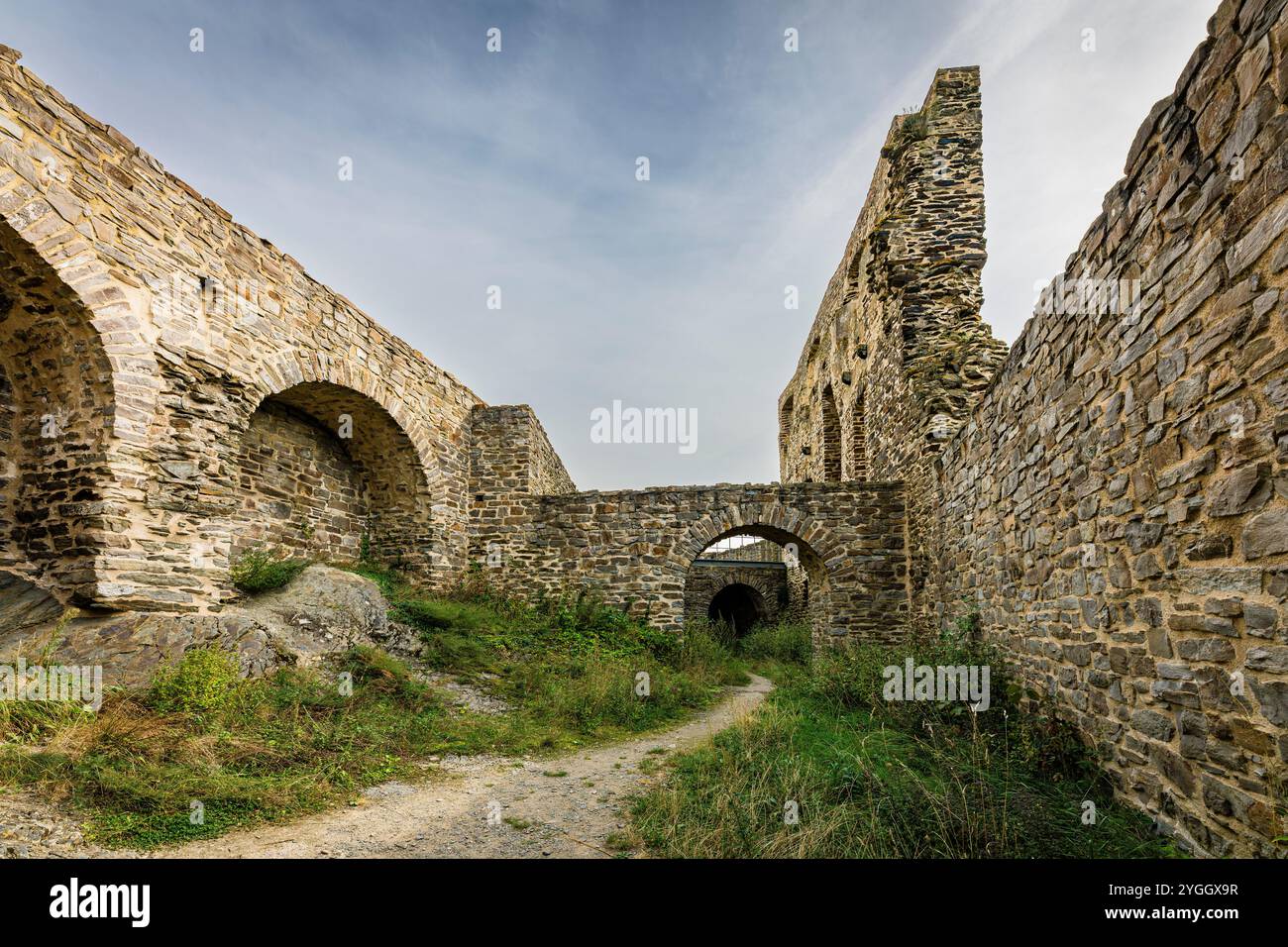 Lower castle in Kobern-Gondorf on the Lower Moselle, ruins of a ...