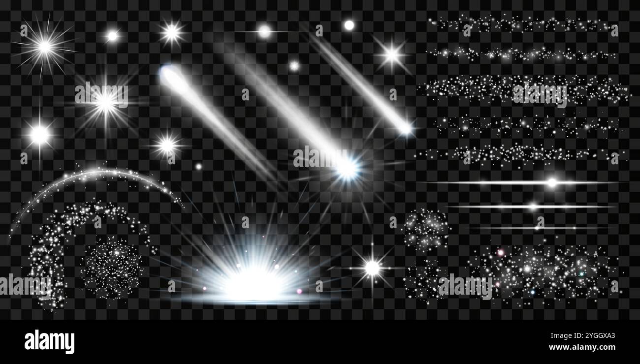 Light flare overlay neon star hi-res stock photography and images - Alamy