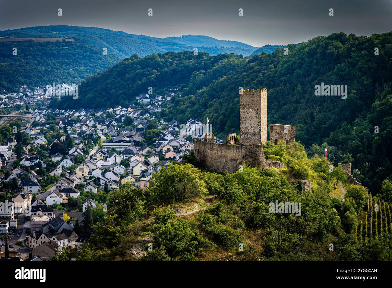 Lower castle in Kobern-Gondorf on the Lower Moselle, ruins of a ...