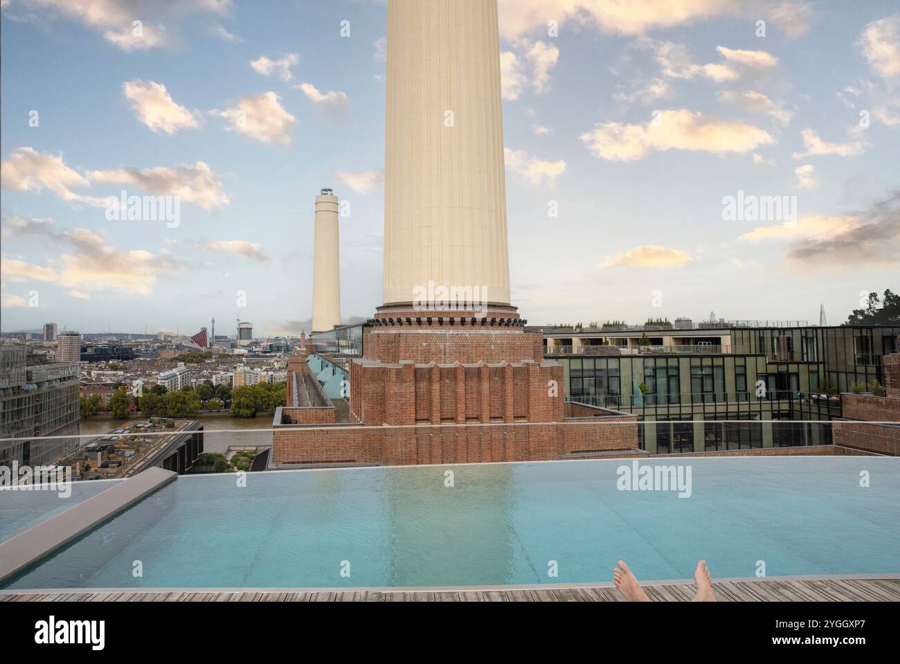 Great Britain, England, London City, Battersea Power Station, Joia Bar ...