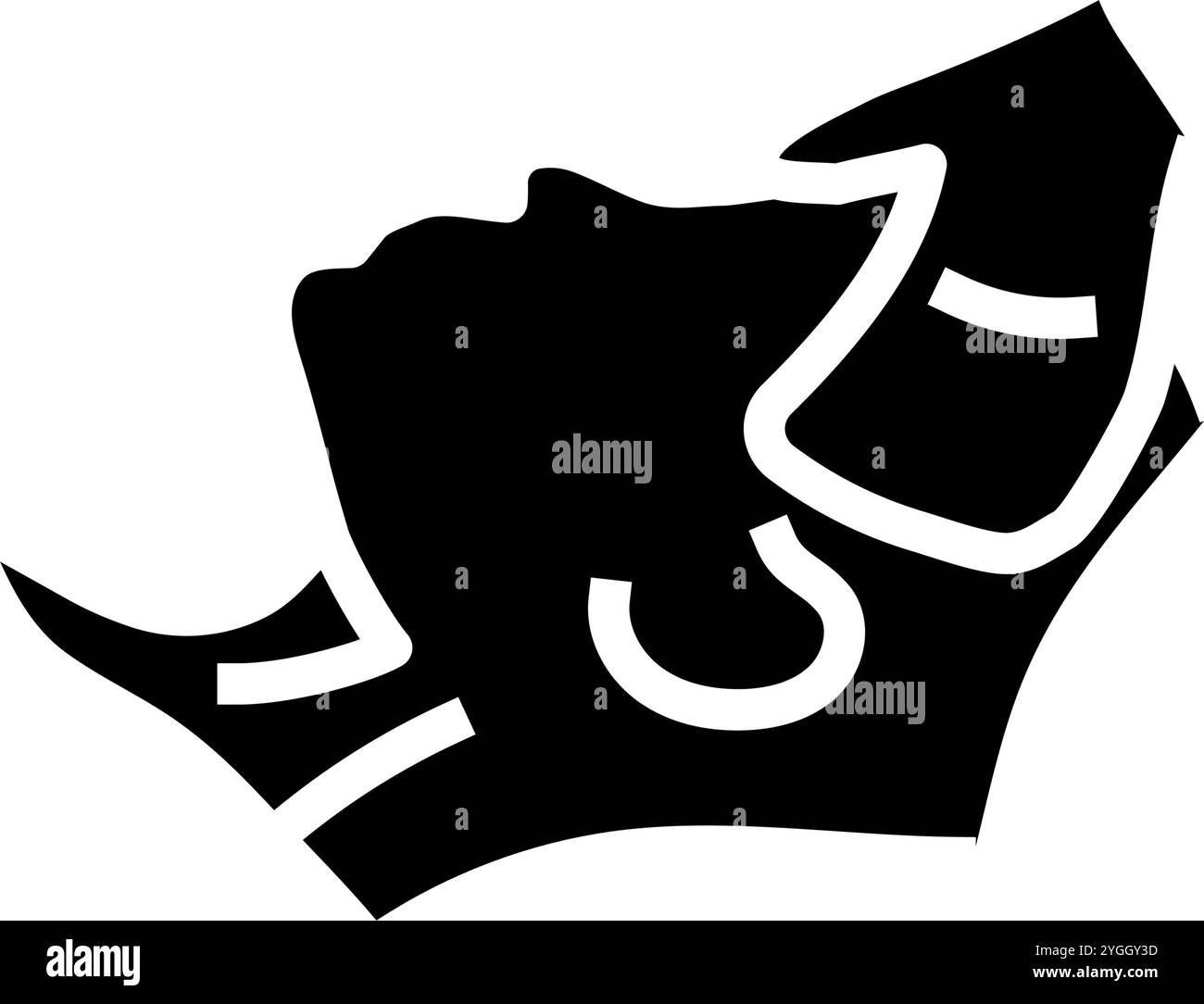 scalp massage therapy glyph icon vector illustration Stock Vector Image ...