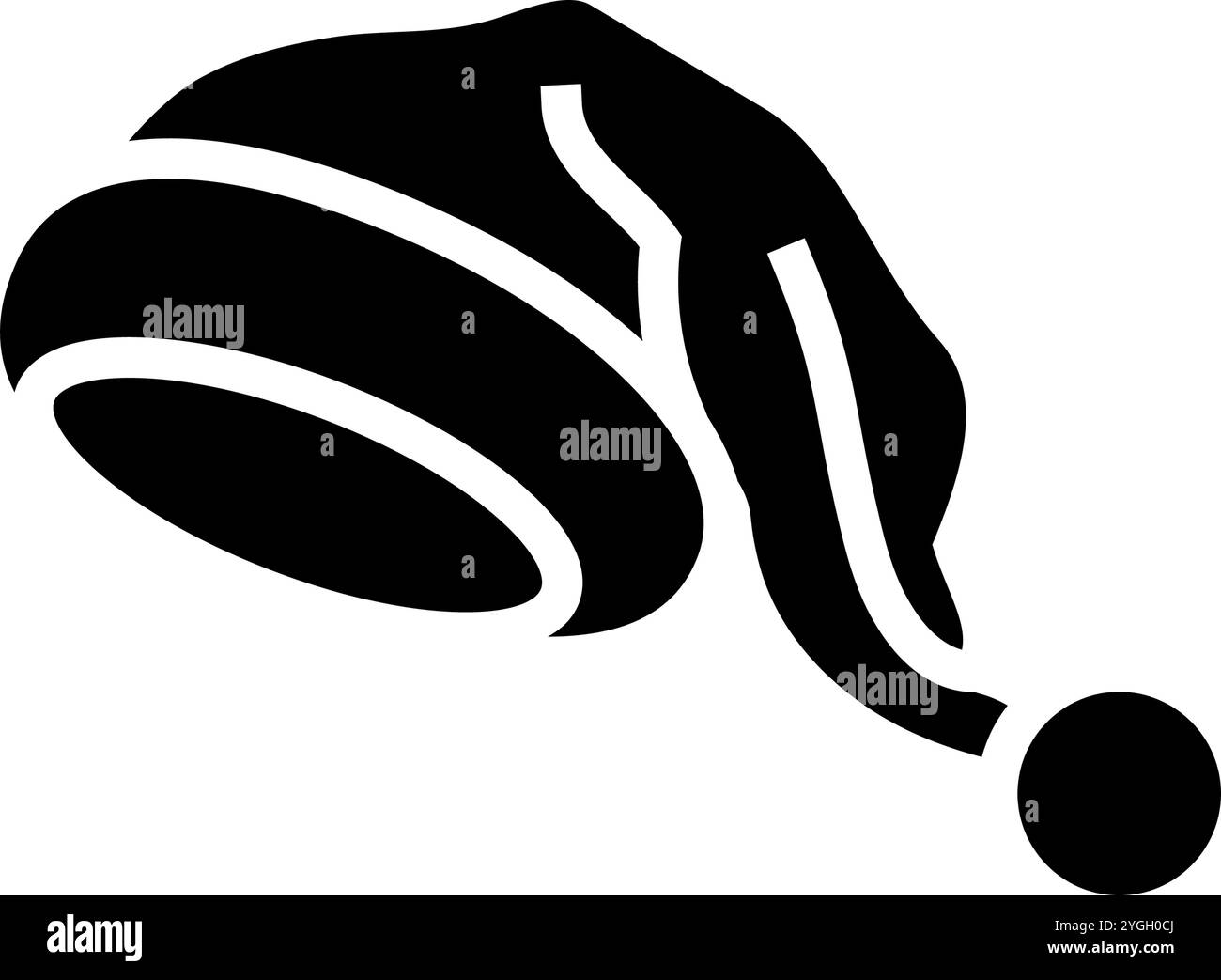santa claus hat glyph icon vector illustration Stock Vector Image & Art ...