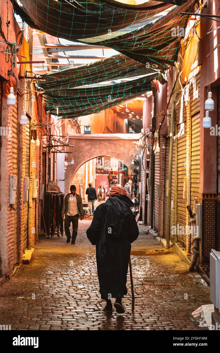 Morocco, Marrakech, street scene, woman Stock Photo - Alamy