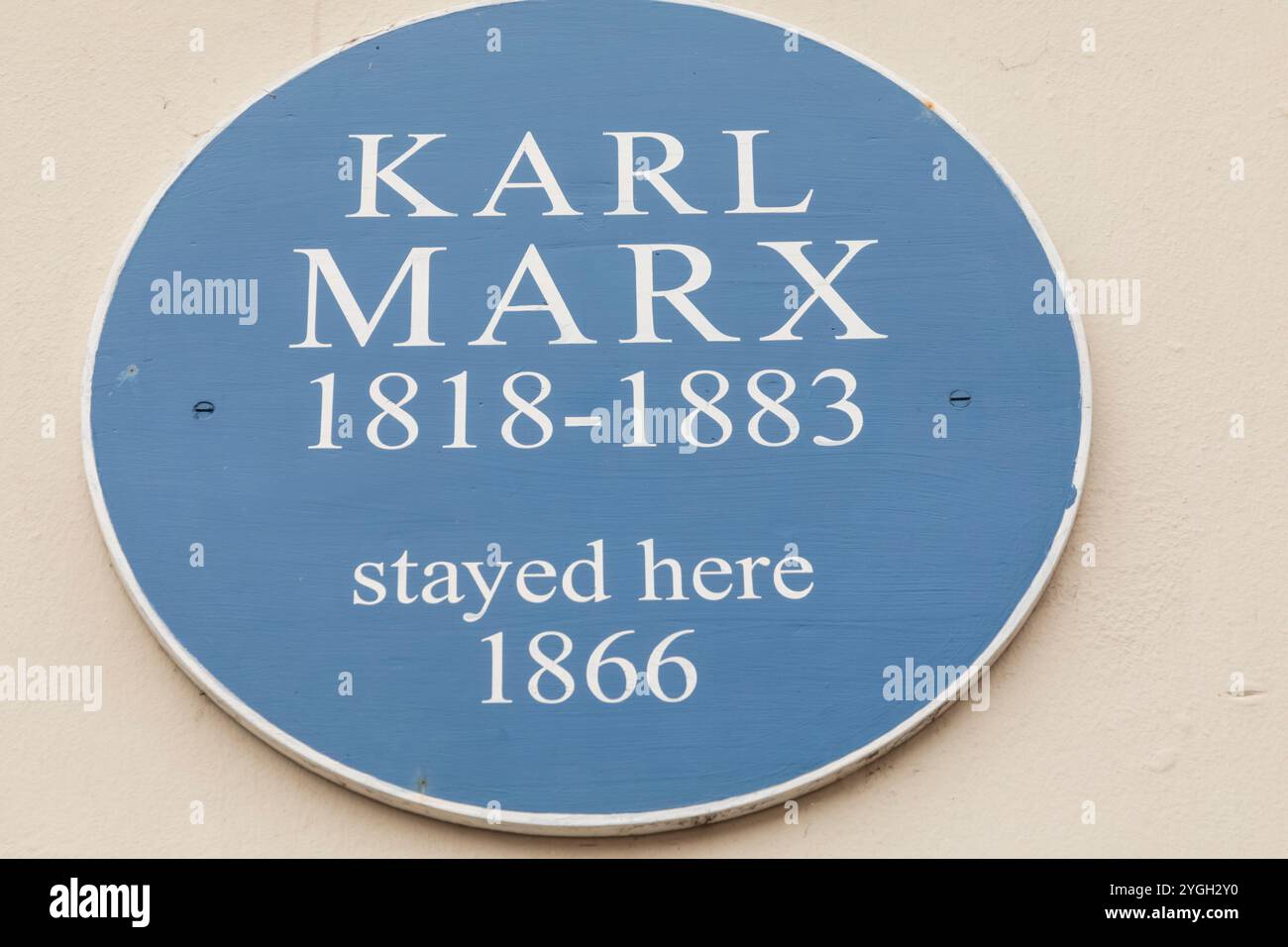 England, Kent, Margate, The Old Town, Karl Marx Blue Plaque Stock Photo ...