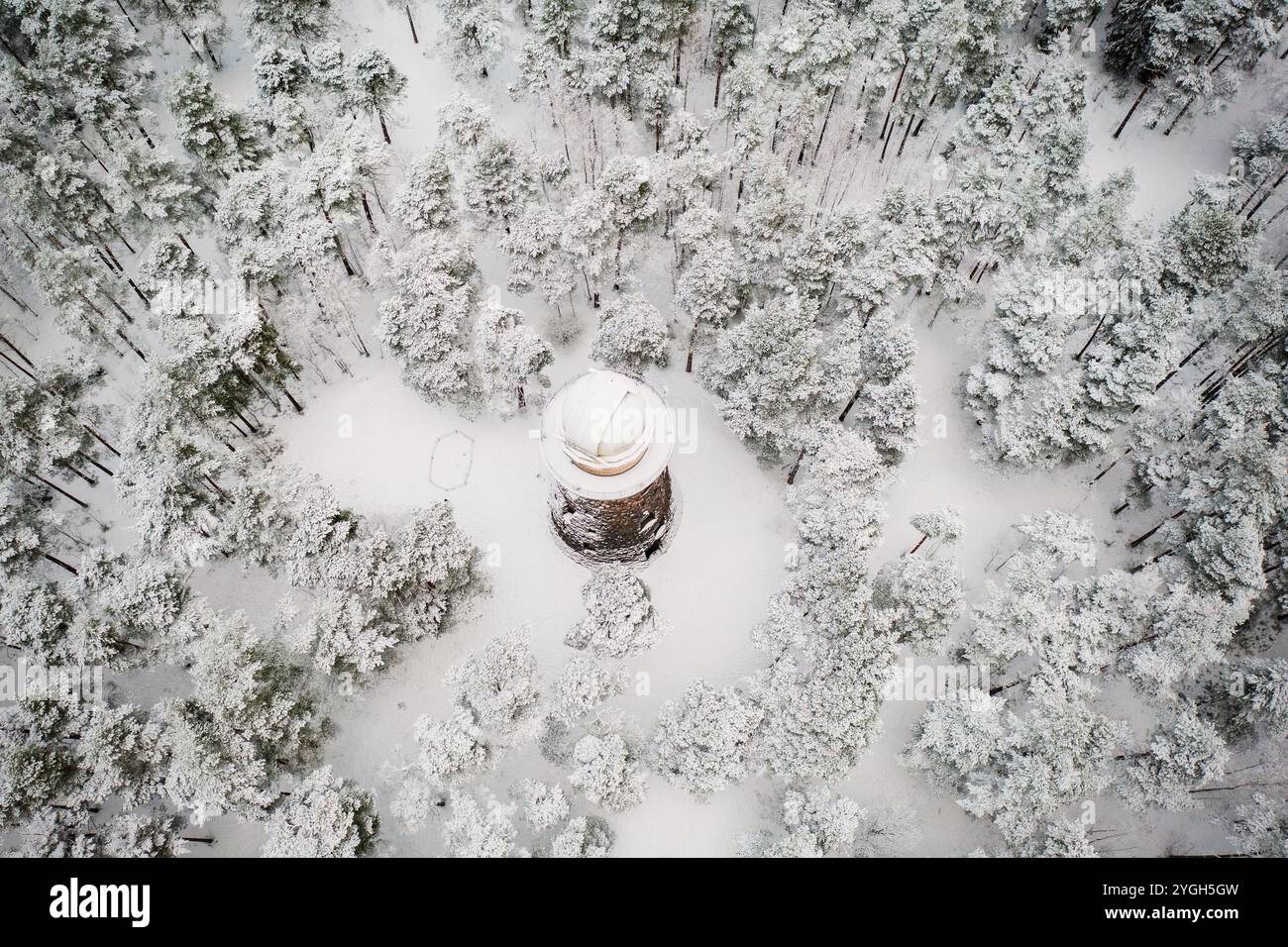 Old observatory tower in the Glen park. Tallinn, Estonia Stock Photo ...