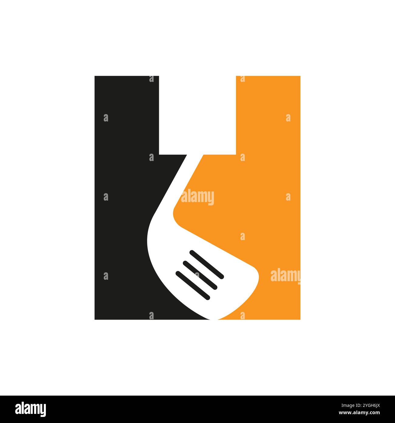 Letter H Hockey Logo. Field Hockey Logo Concept With Hockey Stick ...