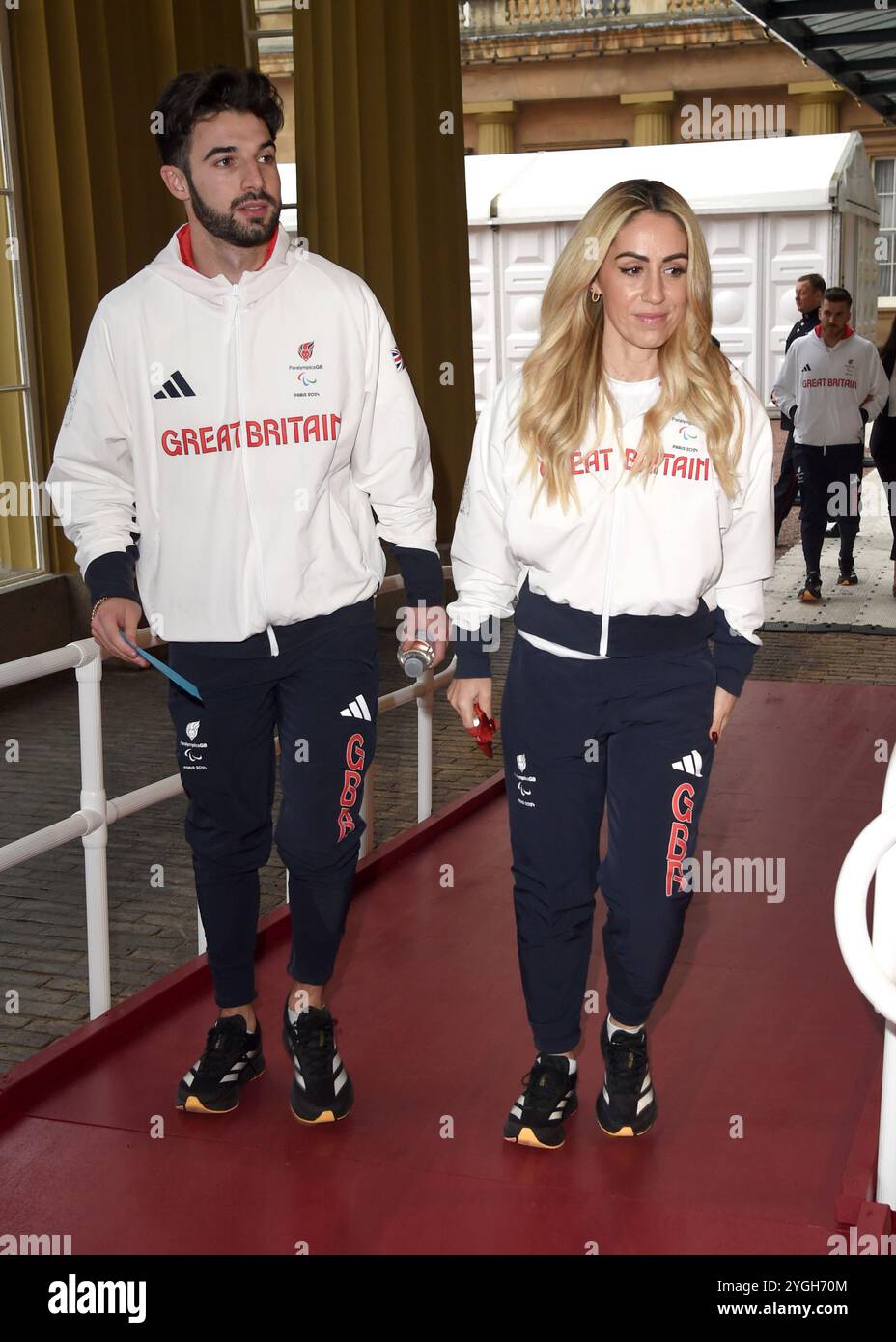 Co-captains athletes Zac Shaw and Ali Smith attend a reception hosted ...