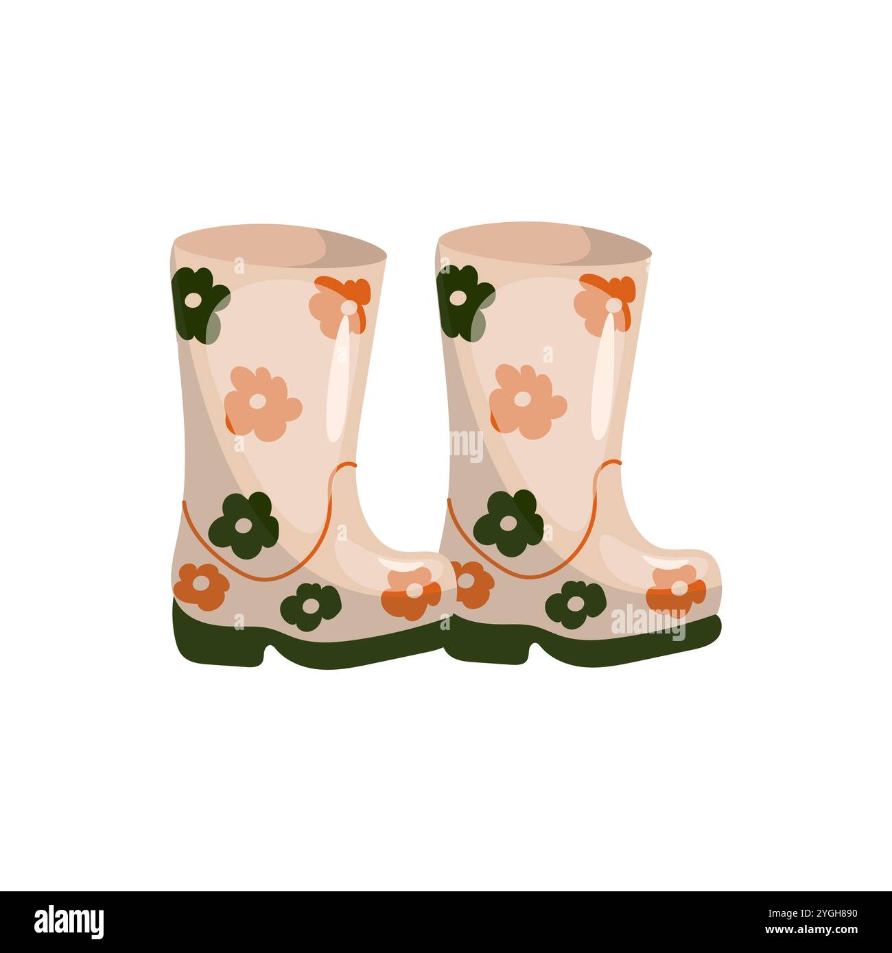 Rubber boots vector illustration. Personal protective equipment ...