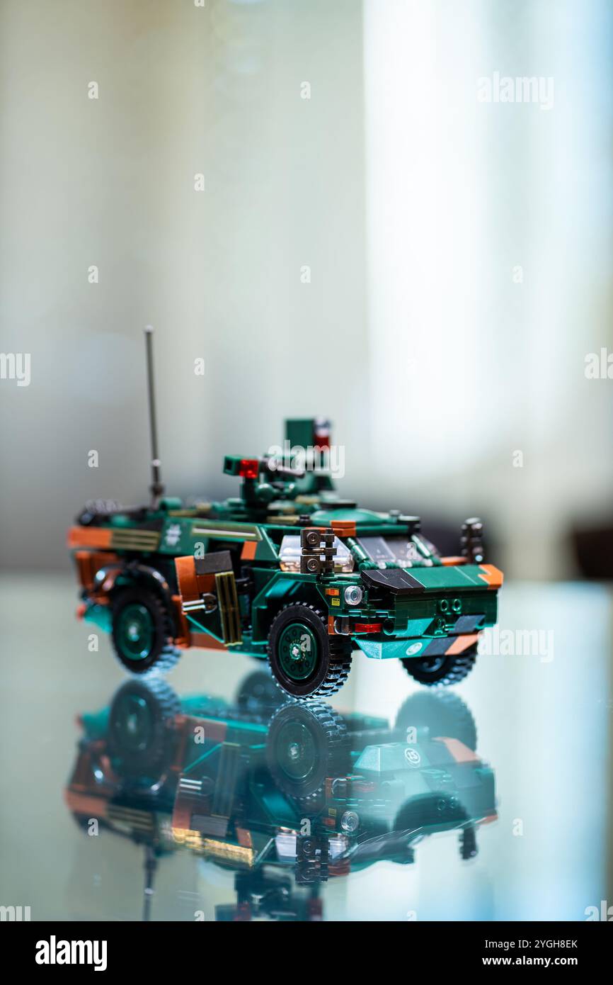 plastic toy model of modern German light armored vehicle Fennek of ...