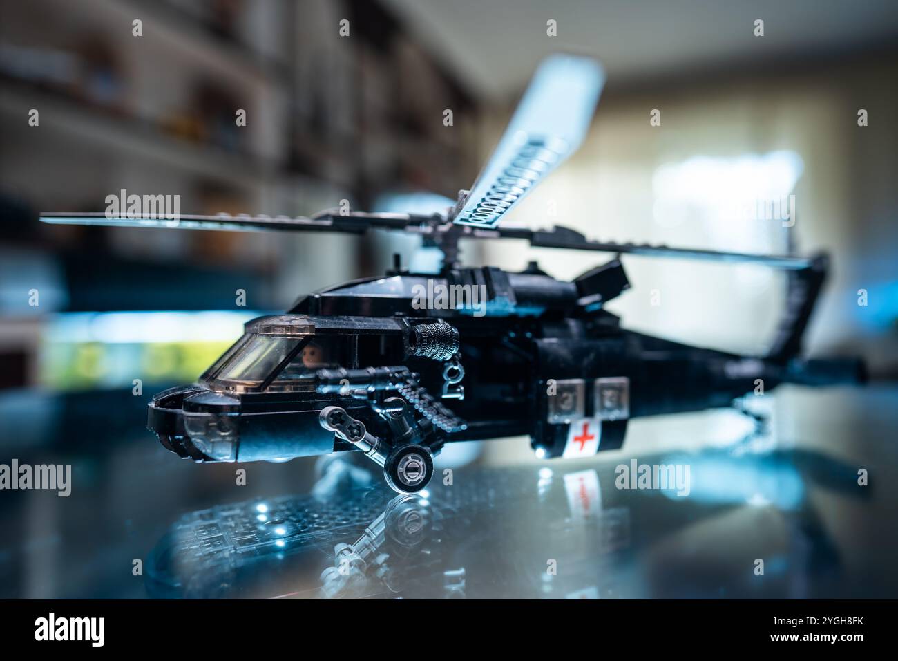 plastic toy model of modern military UH 60 black hawk helicopter ...