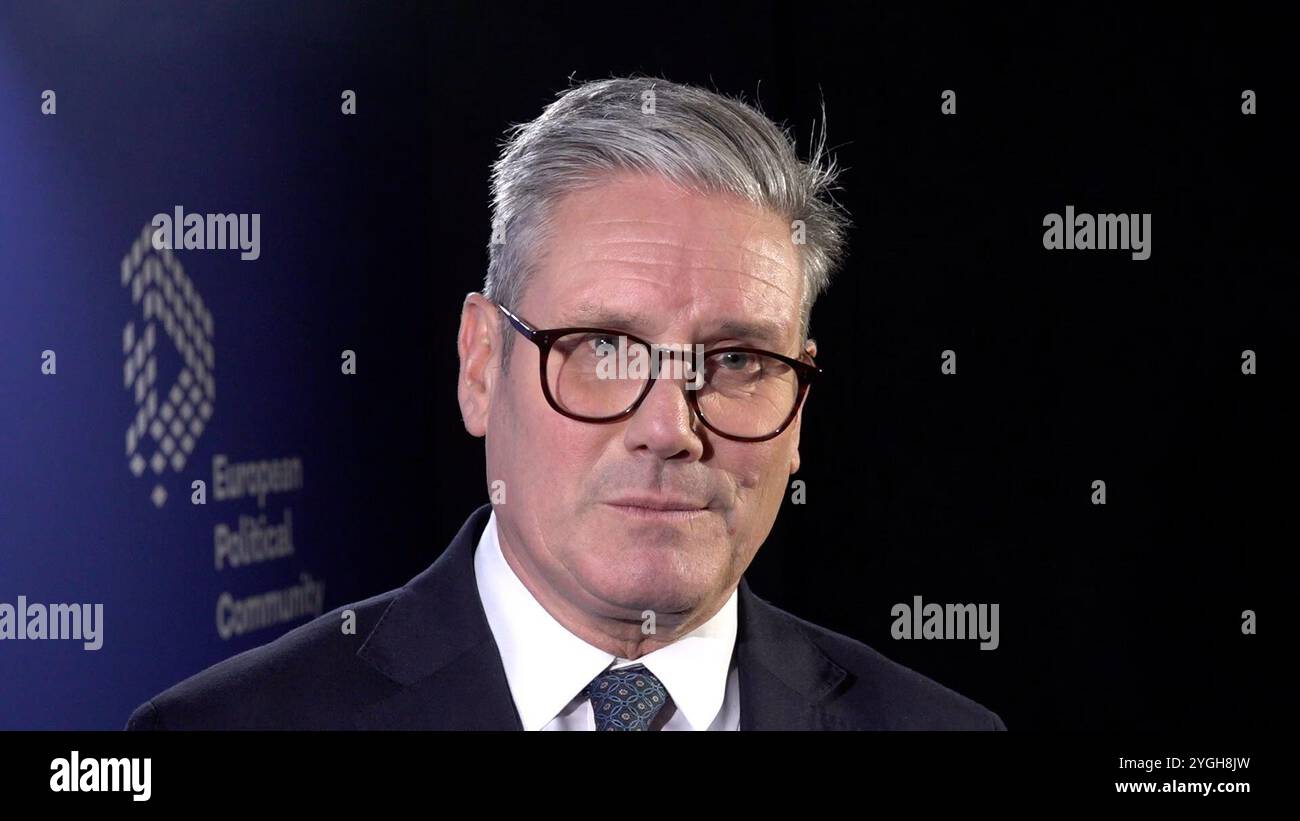 Screen grab taken from PA Video of Prime Minister Sir Keir Starmer ...