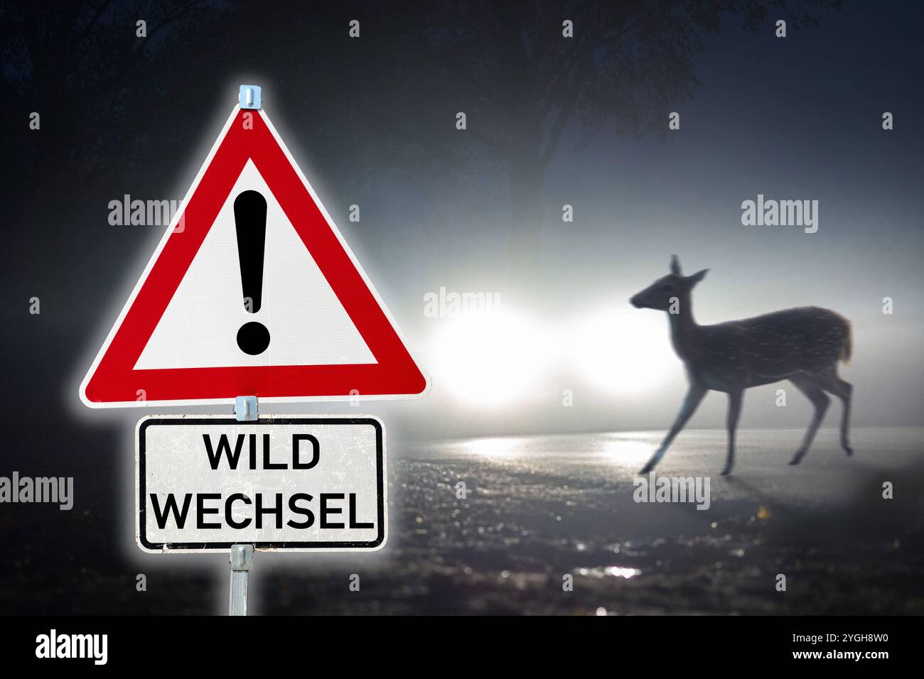 Wildtier vorsicht zeichen hi-res stock photography and images - Alamy