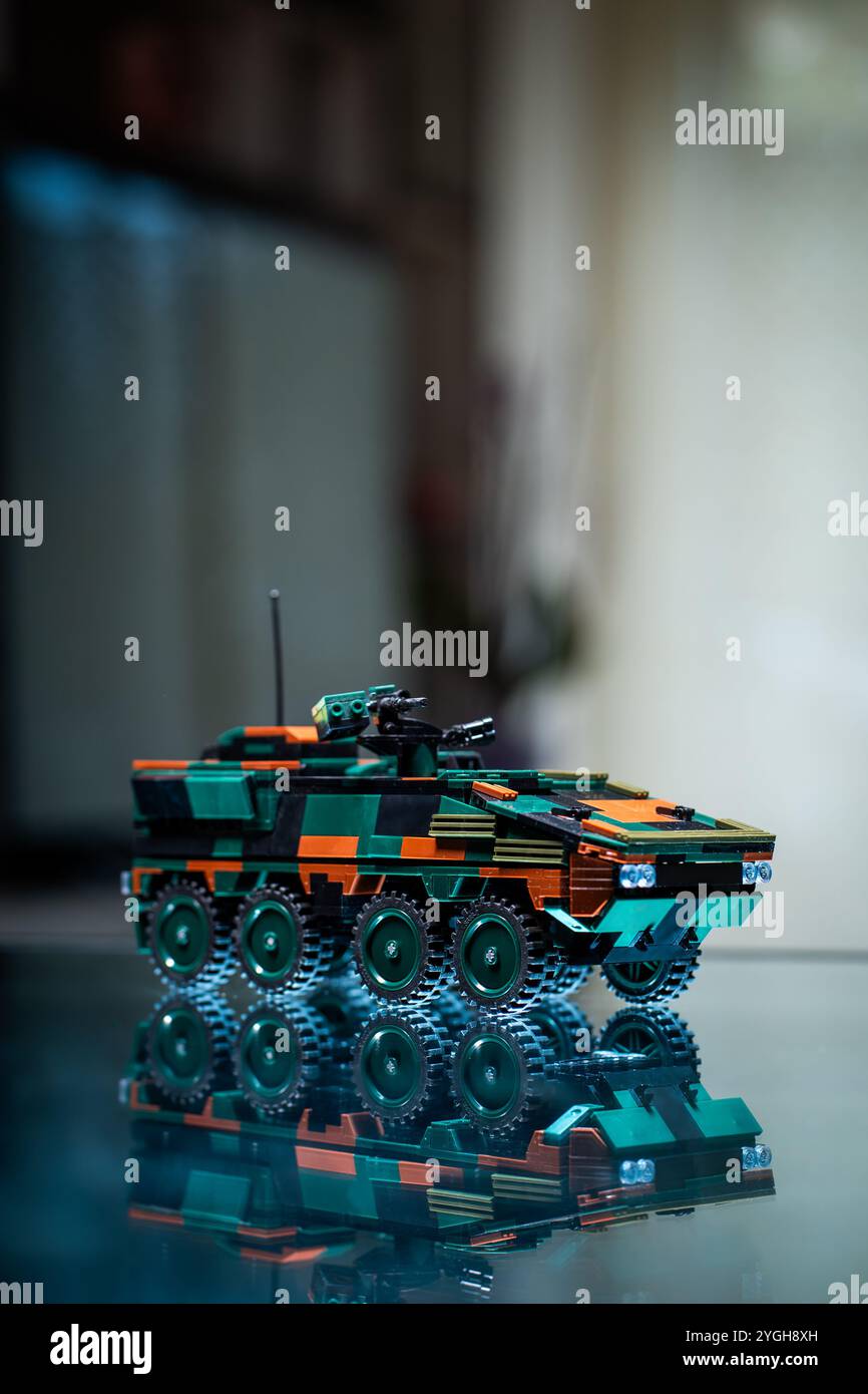 plastic toy model of modern Boxer armoured fighting vehicle, building ...