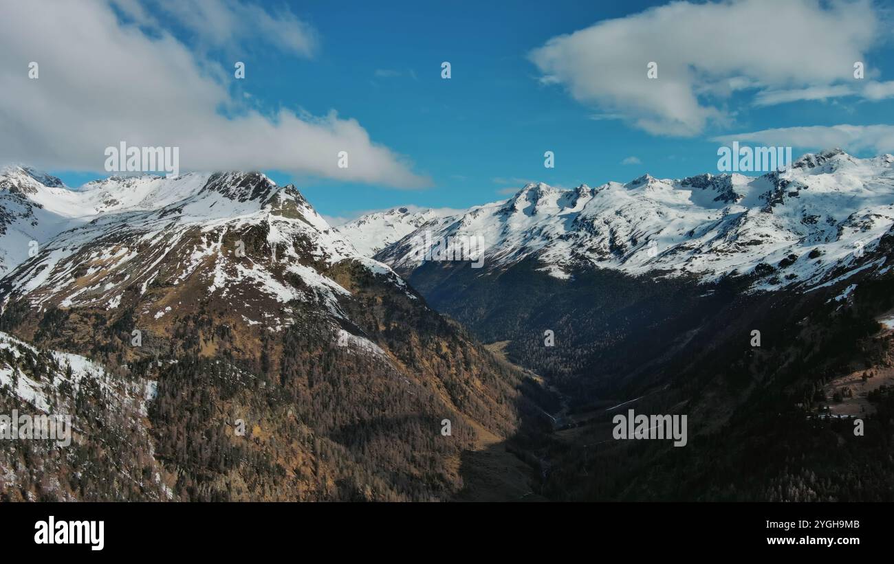 Snow Alp mountain range landscape Stock Photo - Alamy