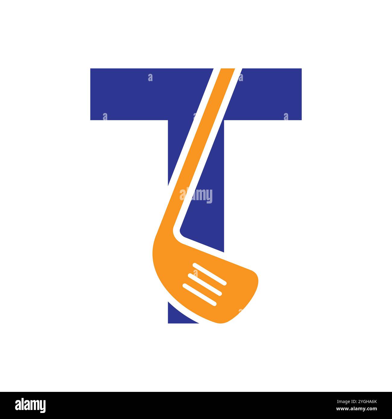 Letter T Hockey Logo. Field Hockey Logo Concept With Hockey Stick ...