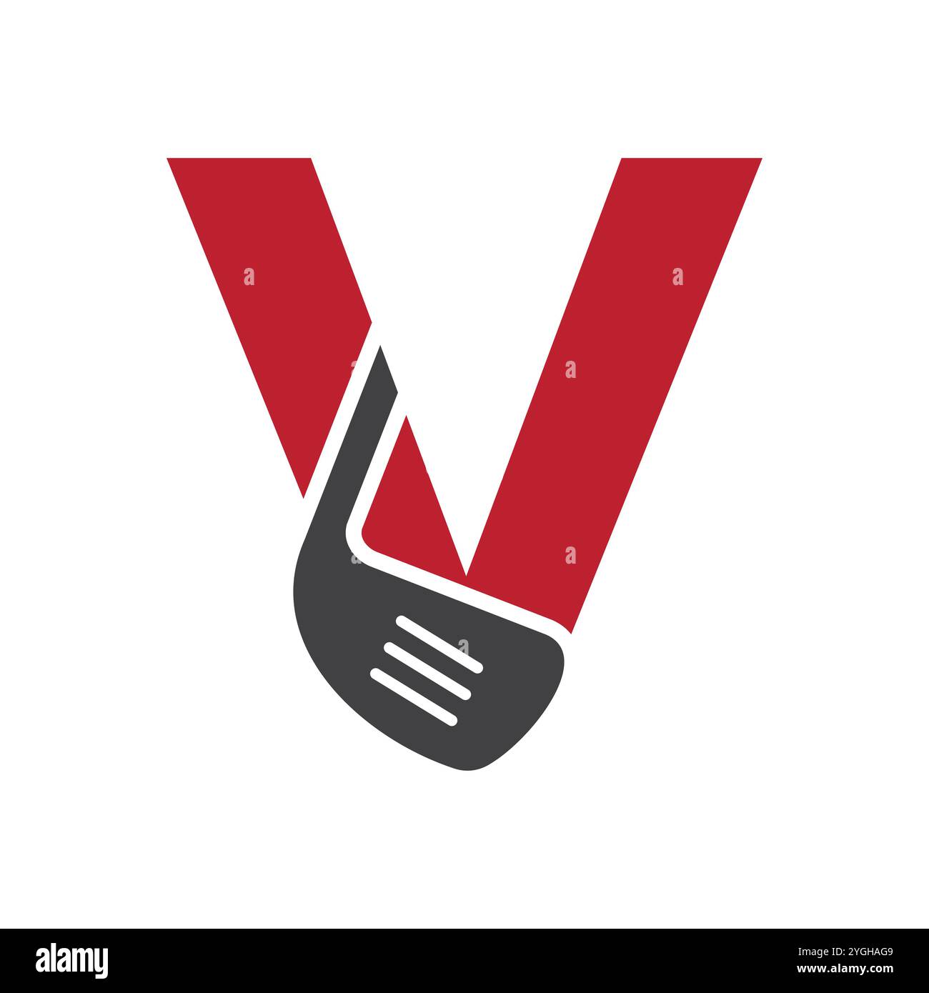 Letter V Hockey Logo. Field Hockey Logo Concept With Hockey Stick ...