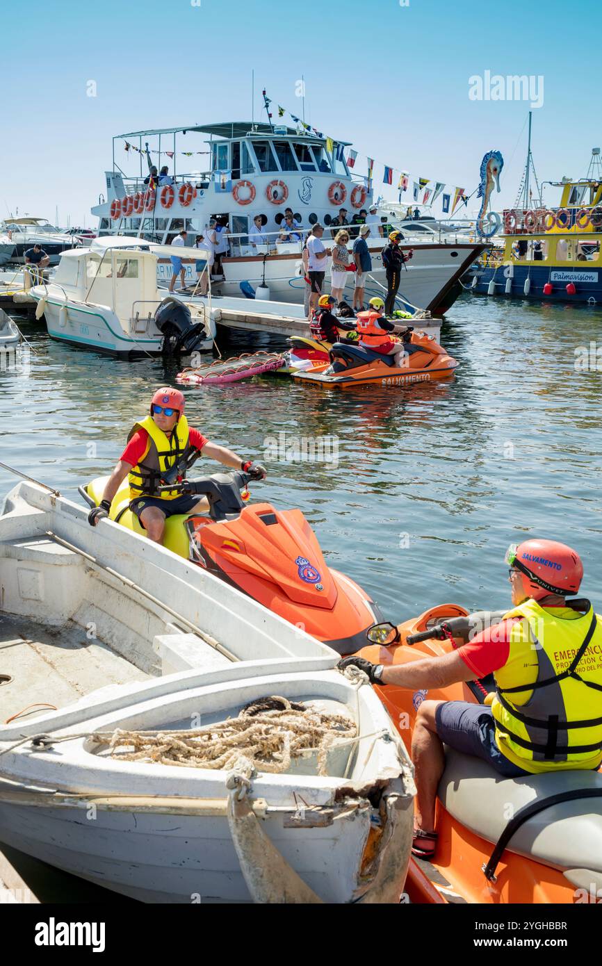 Virgen del Carmen, Procesion marinera, Salvamento, boats, procession ...