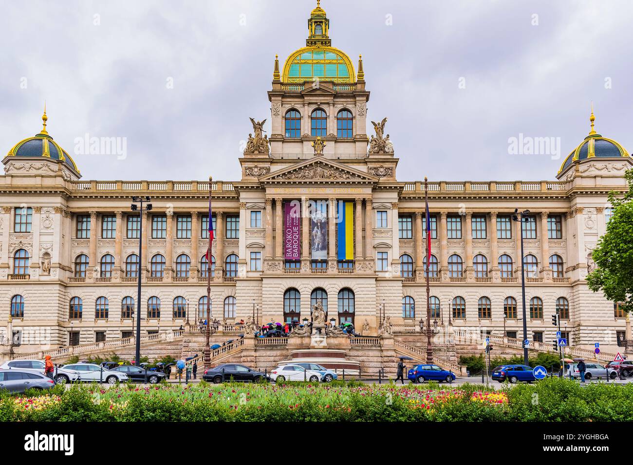Main building of the National Museum. Prague, Czech Republic, Europe ...