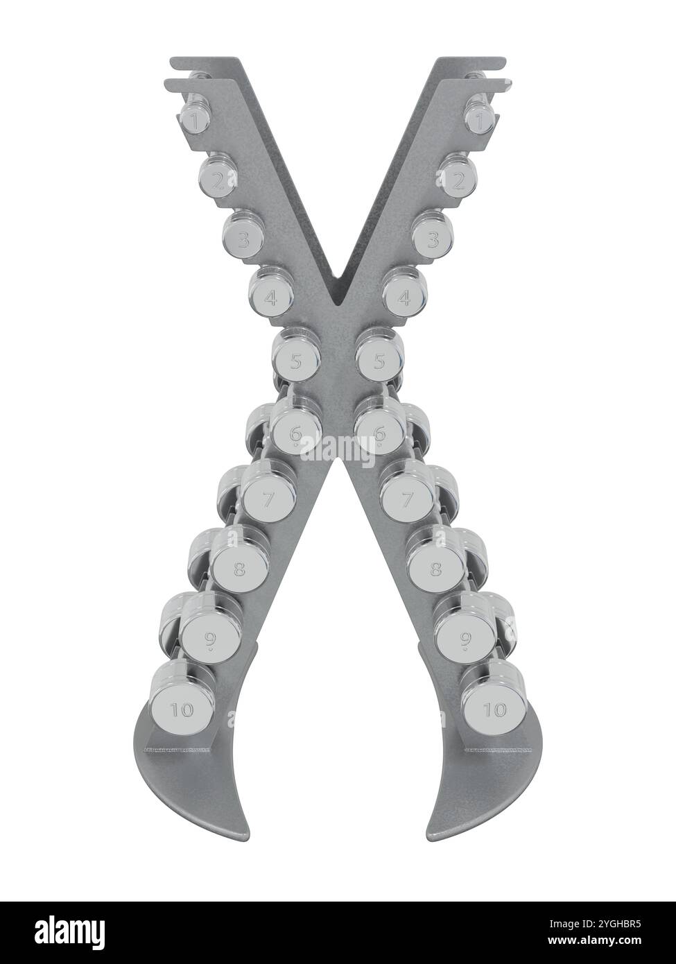 Gym Dumbbell rack in X shape, a stand for weightlifting gym equipment ...