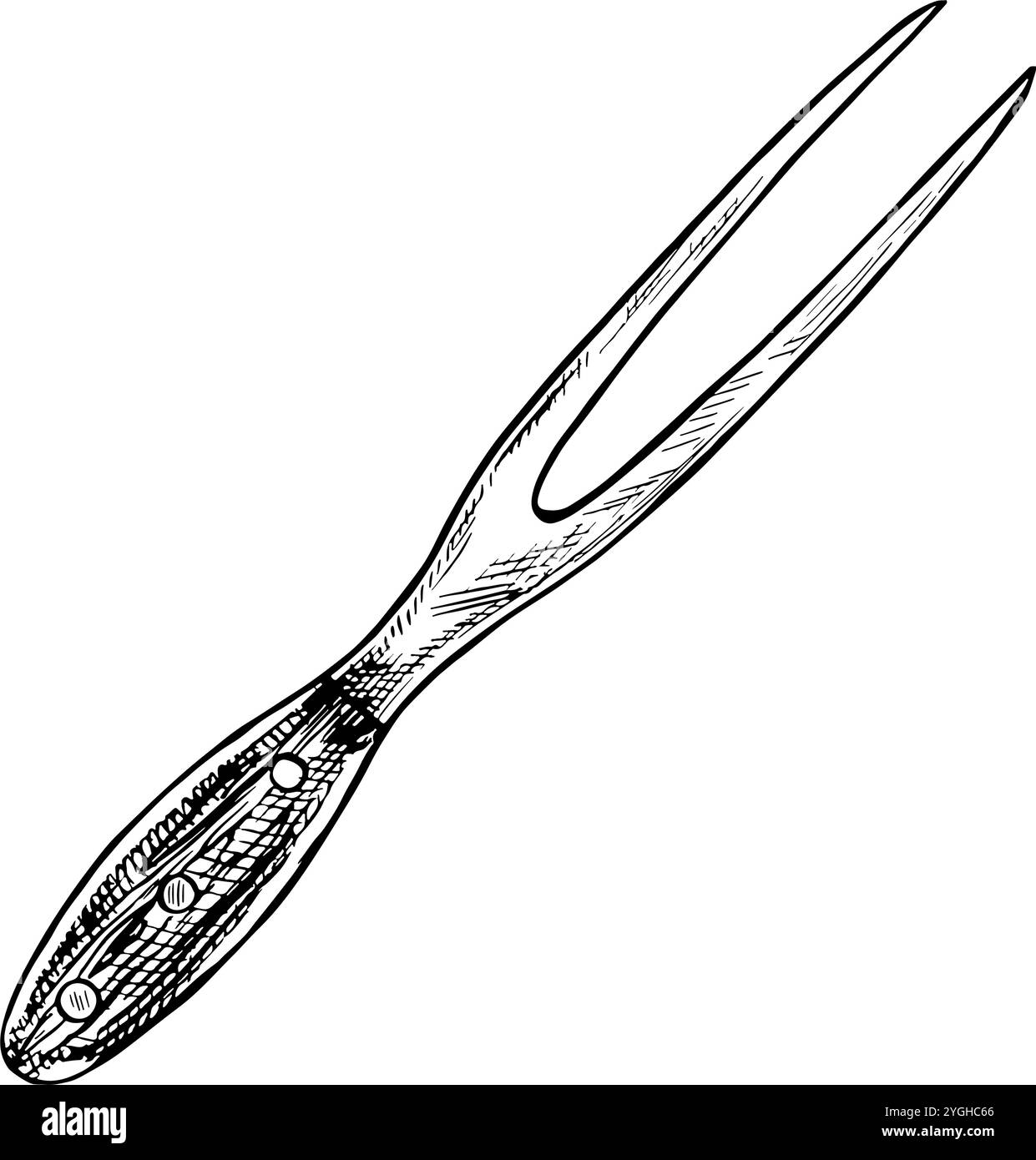 Drawing fork grilling kitchen cooking Stock Vector Images - Alamy