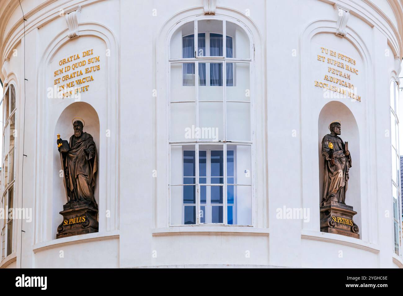 Statues of Saint Peter and Saint Paul from 1854 by Emanuel Max. Chapel ...