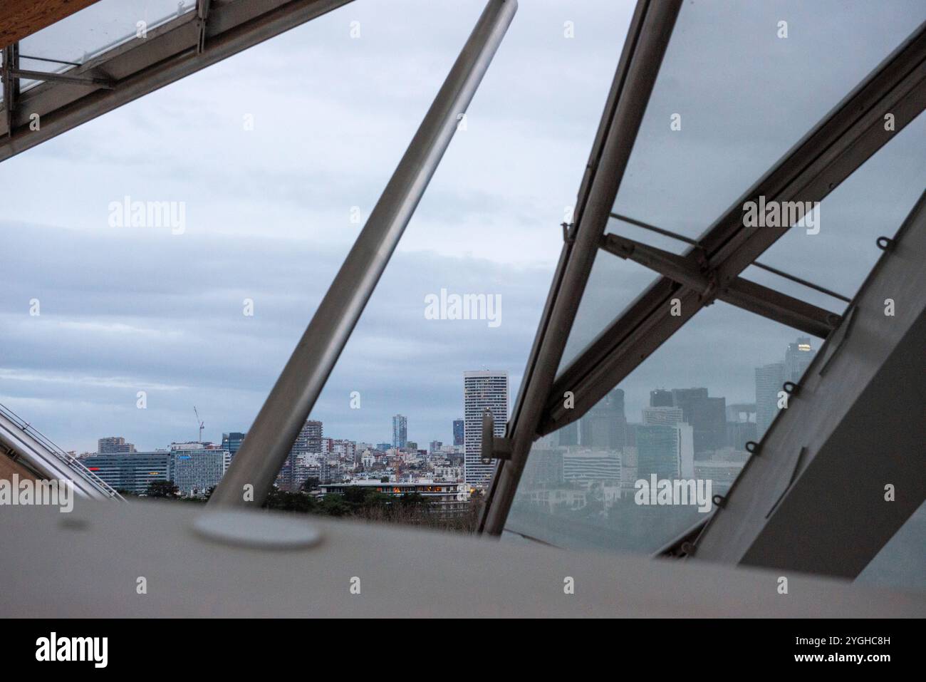 Paris, France, view from the Louis Vuitton Foundation, architect Frank ...