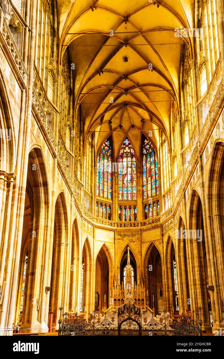 Nave, main altar and choir window. The Metropolitan Cathedral of Saints ...
