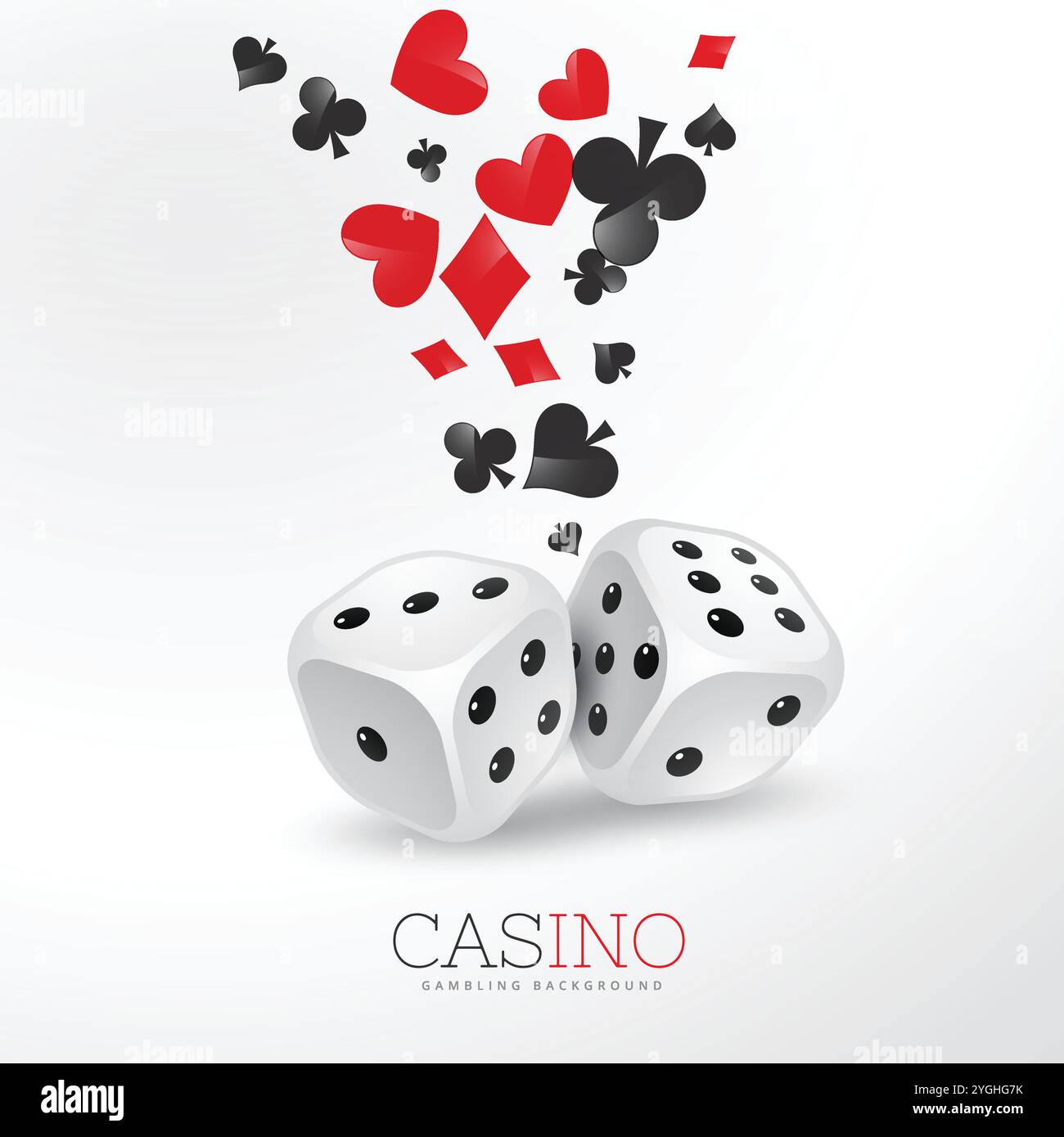 Casino elements gold 3d Stock Vector Images - Alamy