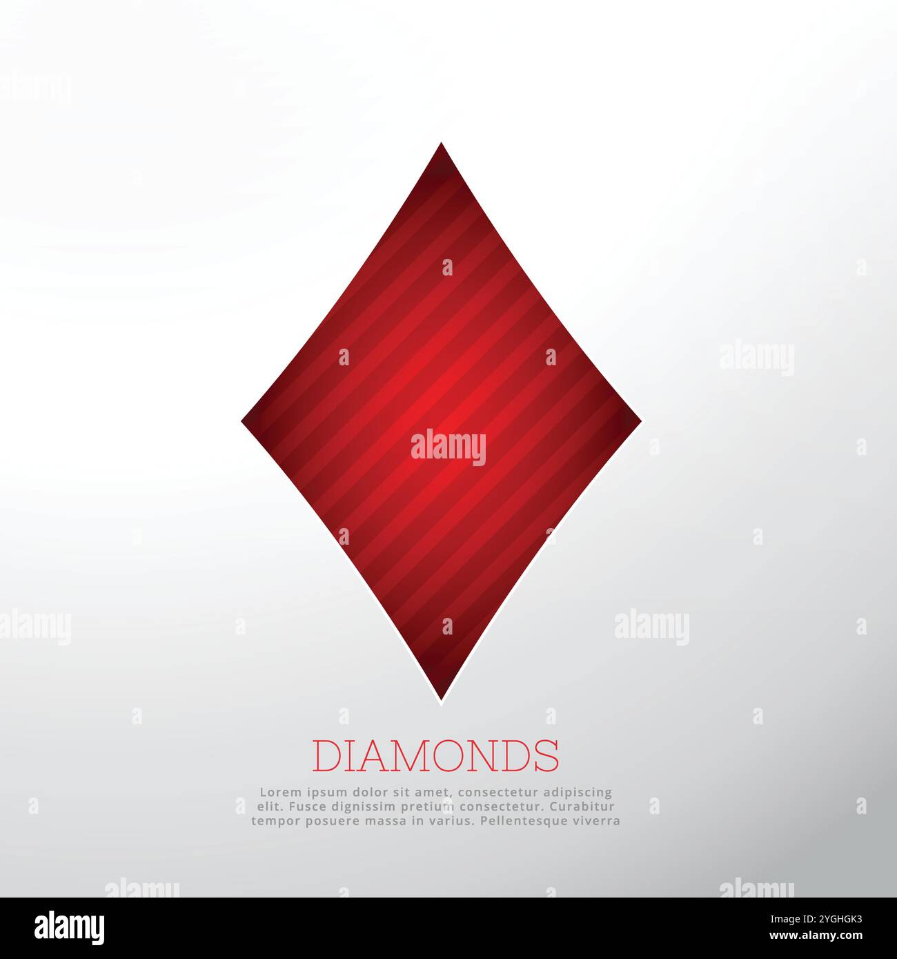 red diamond shape isolated on white background Stock Vector Image & Art ...