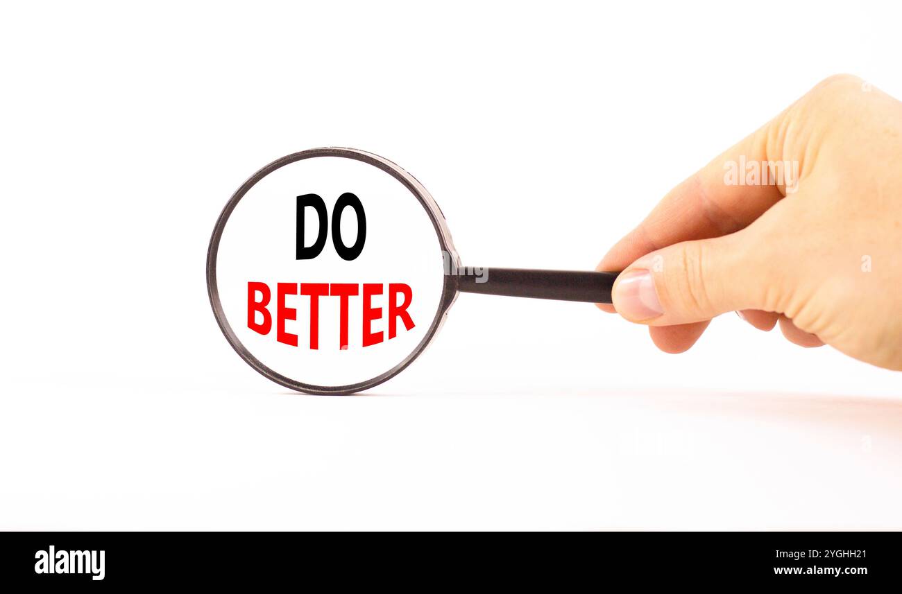 Do better symbol. Concept words Do better on beautiful white paper in ...