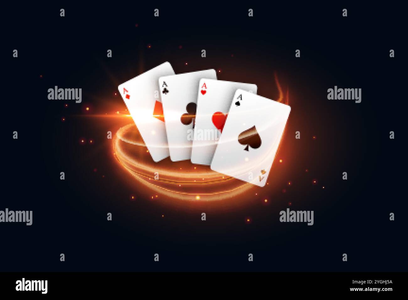 casino playing card with golden light streak Stock Vector Image & Art ...