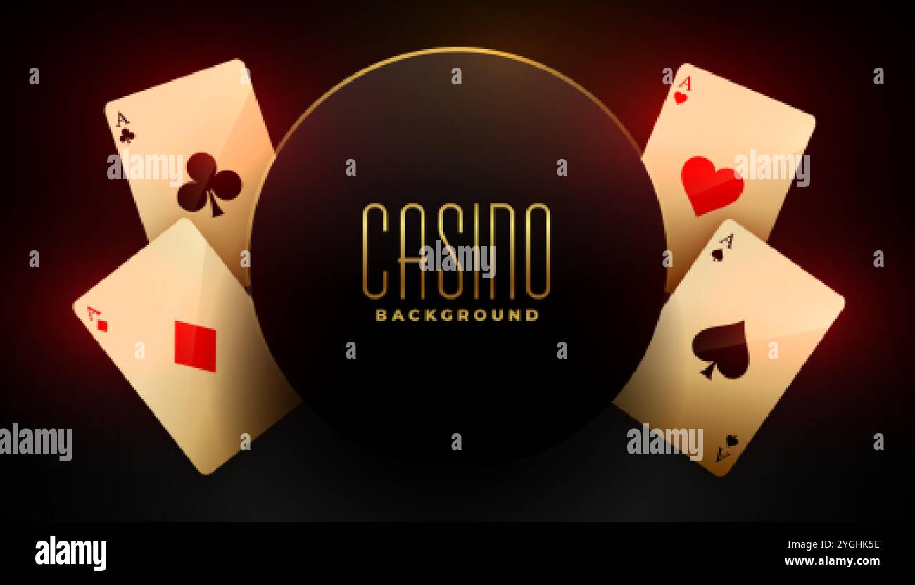 Playing cards four ace Stock Vector Images - Alamy
