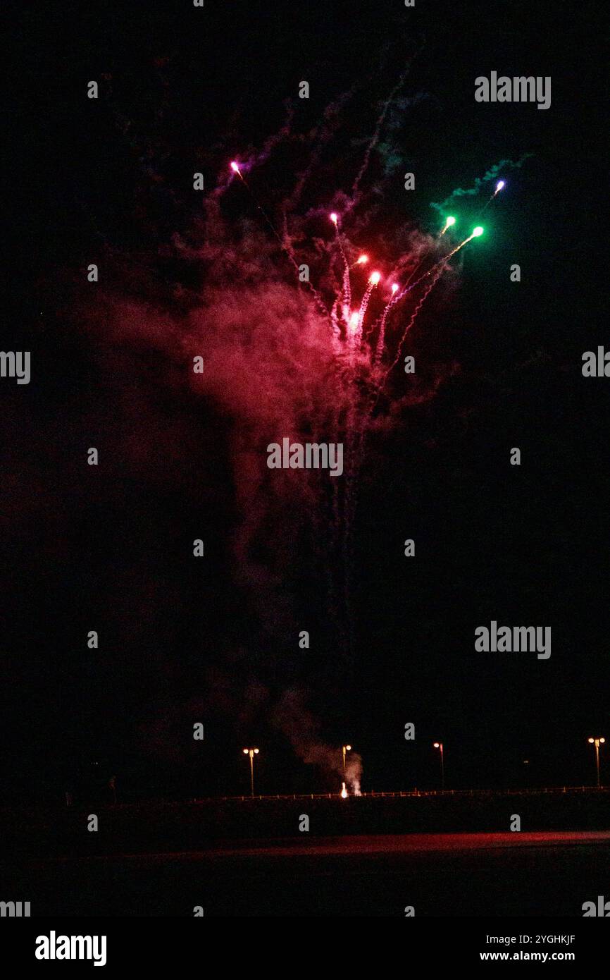 Morecambe Lancashire, United Kingdom. 7th Nov, 2024. Fireworks Display ...