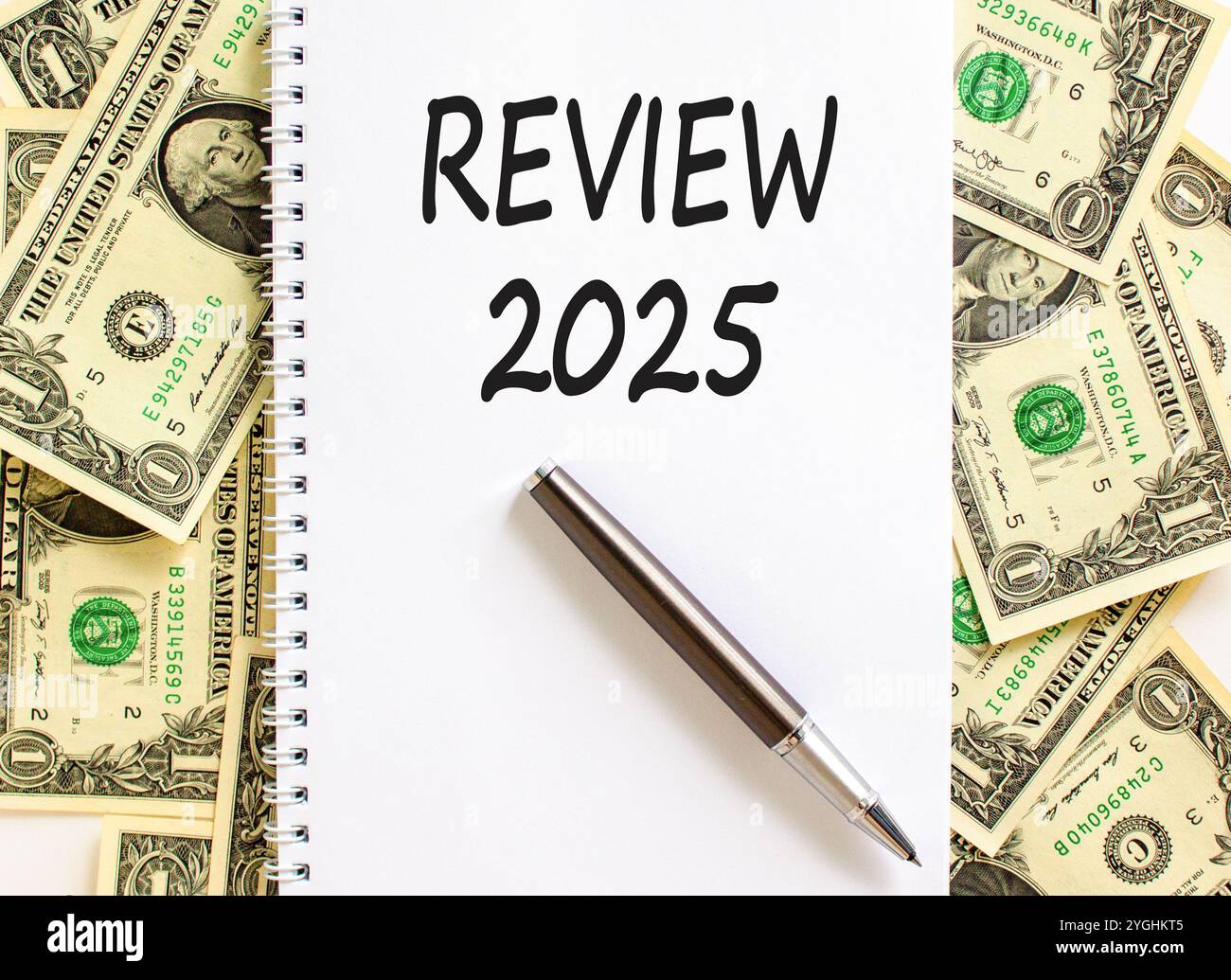 Planning review 2025 new year symbol. Concept words Review 2025 on ...