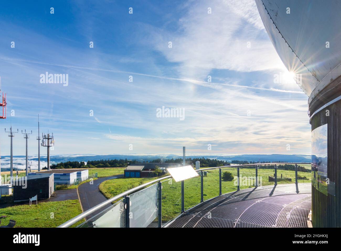 Gersfeld (Rhön), mountain Wasserkuppe, radome (radar dome), Rhön ...