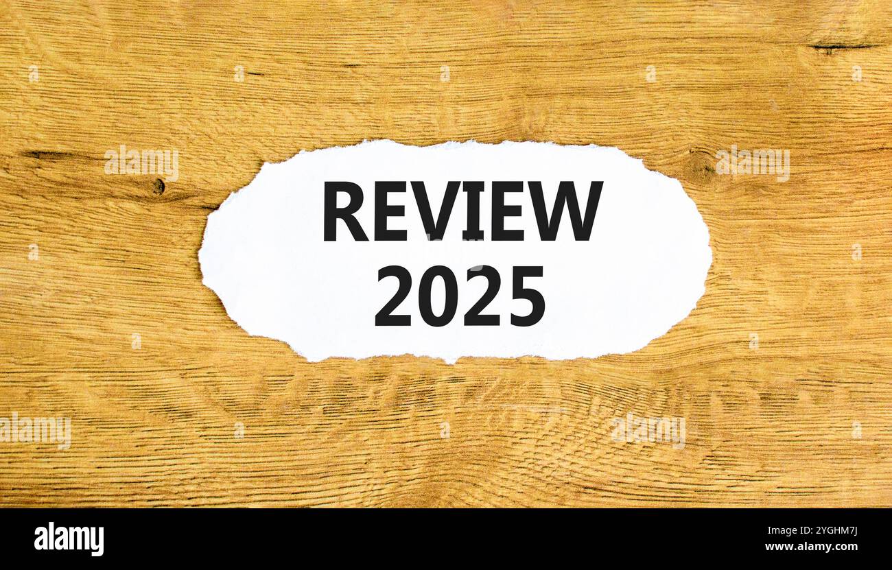 Planning review 2025 new year symbol. Concept words Review 2025 on ...