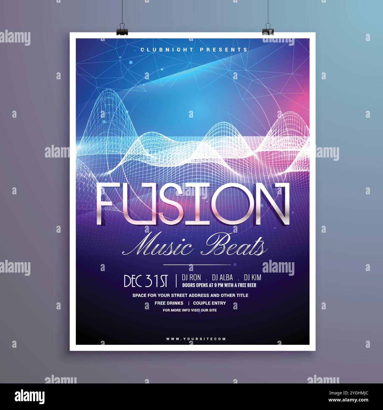 Purple particle waves Stock Vector Images - Alamy