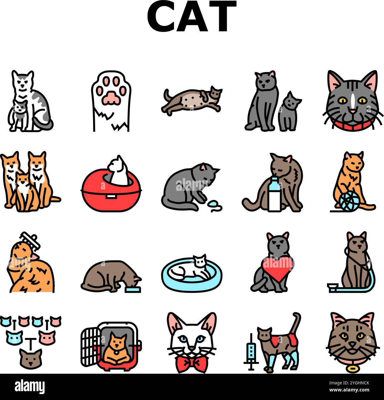 Cat mating not illustration Stock Vector Images - Alamy