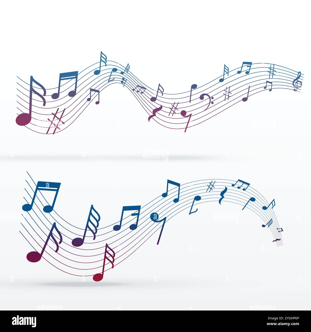 music notes colorful background Stock Vector Image & Art - Alamy
