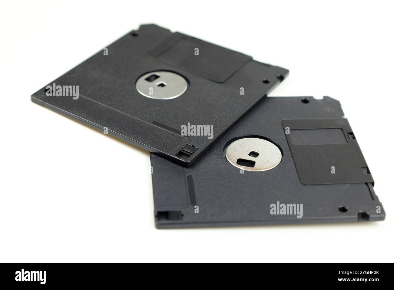 Two floppy disks on white background Stock Photo - Alamy