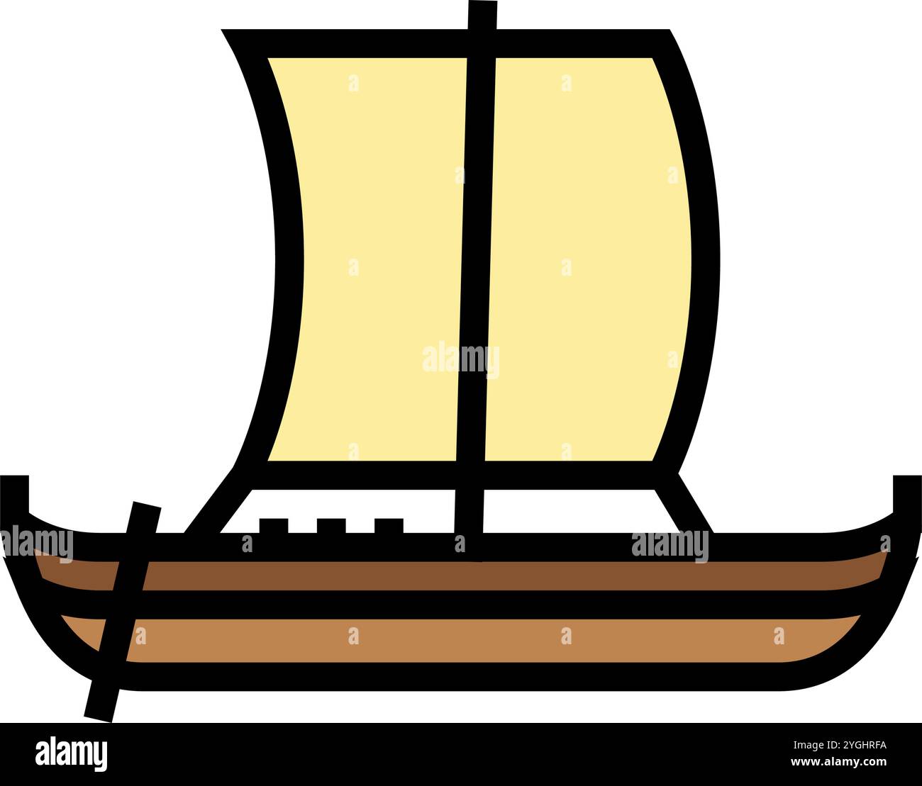 knarr ancient ship color icon vector illustration Stock Vector Image ...