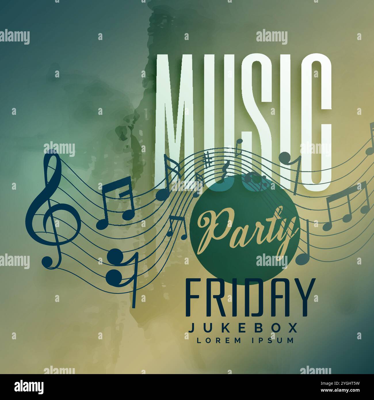 music party festival event poster design background Stock Vector Image ...