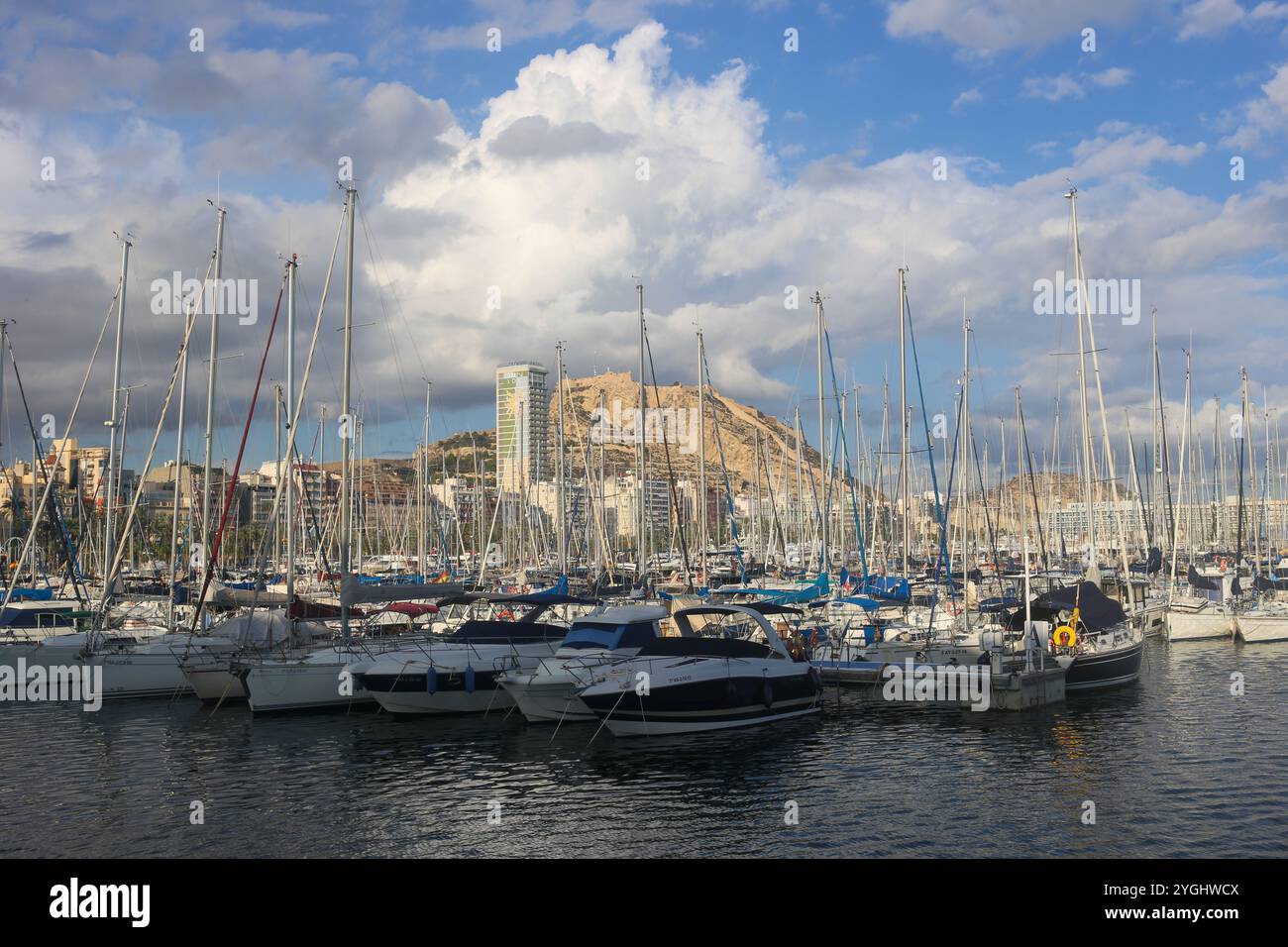 Alicante, Spain, 07th November, 2024: Several yachts docked in the Port ...