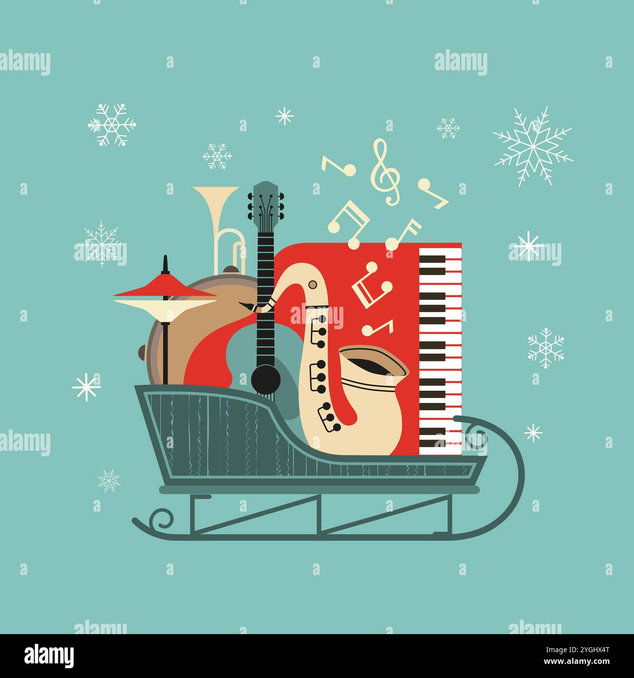 Christmas music classic Stock Vector Images - Alamy